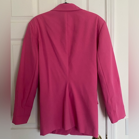 Zara | Jackets & Coats | Bright Pink Zara Blazer Oversized Extra Large ...
